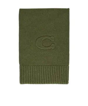 COACH Embossed Knit Muffler - Olv