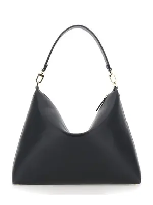 TOTEME Medium Bevel Grained-leather Bag - Black