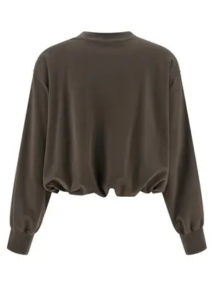 Brunello Cucinelli Logo Printed Crewneck Sweatshirt - Brown