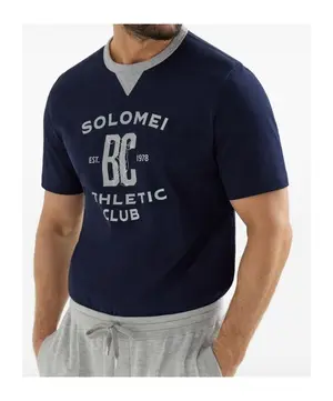 Brunello Cucinelli Graphic Printed Crewneck T-shirt - Blue