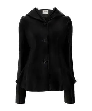 Khaite June Hooded Buttoned Jacket