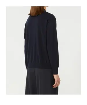 Max Mara Long Sleeve V-neck Button Pocket Cardigan - Black