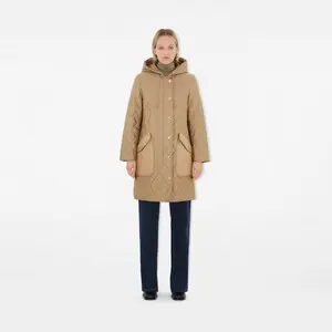 Burberry Diamond Quilted Hooded Coat
