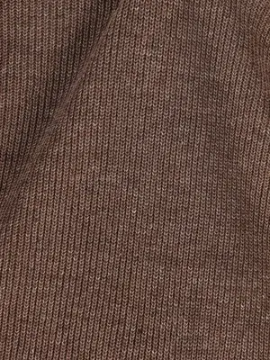 Brunello Cucinelli Ribbed Henley Knit Sweater - Brown
