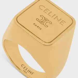 Celine Triomphe Square Signet Ring