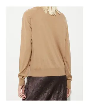 MAXCO. Max&co. Pure Merino Wool Crew Neck Jumper With Embroidery