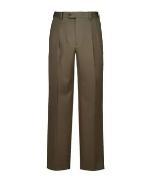 Auralee Tailored Pleated Trousers - Green
