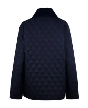 Burberry Quilted Jacket With Snap Closure - Blue