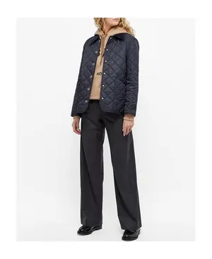 Burberry Quilted Jacket With Snap Closure - Blue
