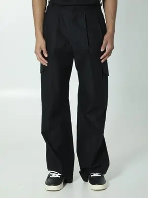 Celine Montauk Cargo Pants In Cotton Twill - Black