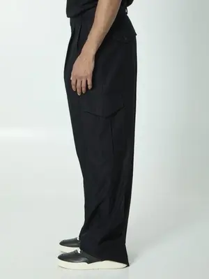 Celine Montauk Cargo Pants In Cotton Twill - Black