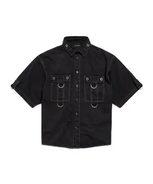 Balenciaga D-ring Cargo Shirt In Lightweight - Black