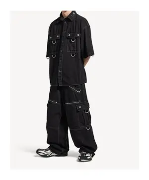 Balenciaga D-ring Cargo Shirt In Lightweight - Black