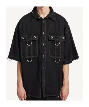 Balenciaga D-ring Cargo Shirt In Lightweight - Black