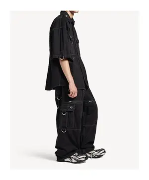 Balenciaga D-ring Cargo Shirt In Lightweight - Black