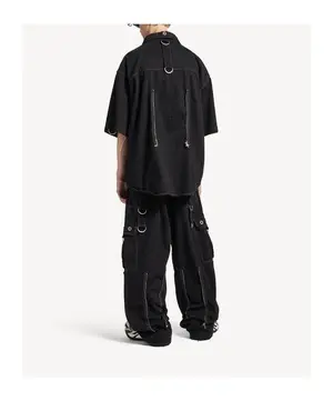 Balenciaga D-ring Cargo Shirt In Lightweight - Black