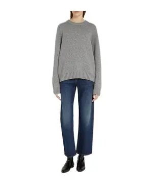 Khaite Mae Cashmere Crewneck Sweater - Gray