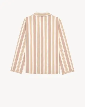 Saint Laurent Striped Button-up Pajama Top