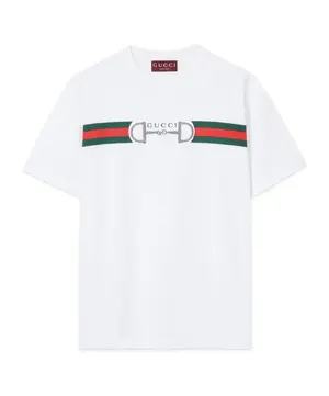 Gucci Logo Printed Crewneck T-shirt - White