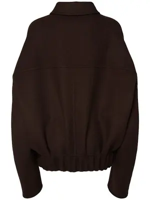 Khaite Odin Wool Knit Zip Up Jacket - Black