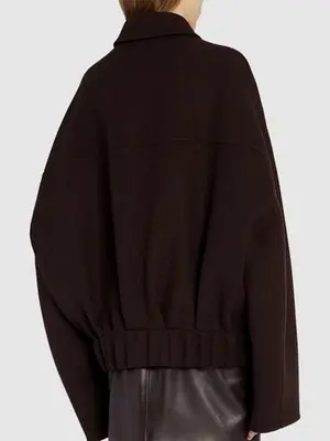 Khaite Odin Wool Knit Zip Up Jacket - Black