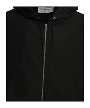 Celine Windbreaker In Nylon - Black