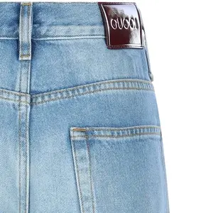 Gucci Flared Bleached Denim Jeans