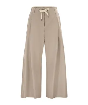 Brunello Cucinelli Drawstring Straight-leg Trousers - Nude