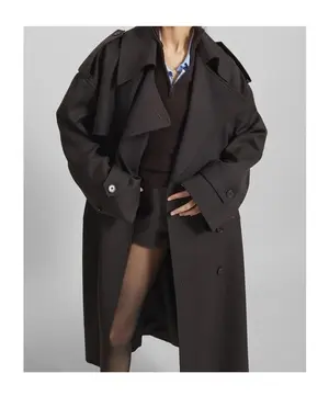 THE FRANKIE SHOP Dursley Tailored Trench Coat - Brown