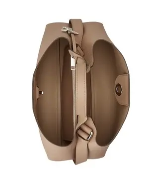 TOD'S Small Tote Bag With Logo Detail - Nude
