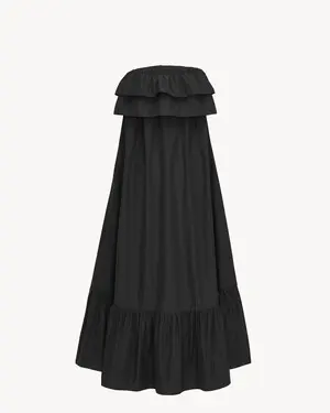 Saint Laurent Ruched Bustier Maxi Dress