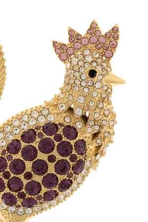 Dolce & Gabbana Embellished Rooster Brooch