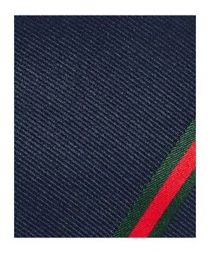 Gucci Web Silk Jacquard Neck Tie - Blue