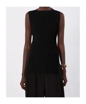 Sportmax Sleeveless Ribbed Knit Top