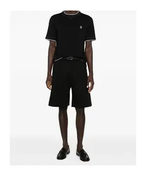 Brunello Cucinelli Logo Embroidered Layered T-shirt - Black