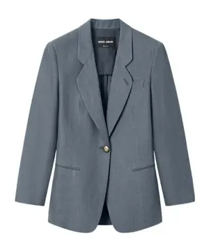 Giorgio Armani Single-breasted Peak-lapel Blazer - Grey