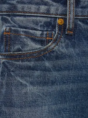 Khaite Danielle Cotton Blend Straight Leg Jeans