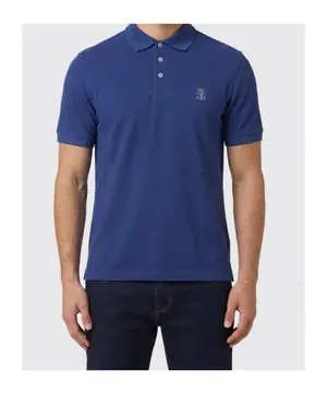 Brunello Cucinelli Collared Short-sleeve Polo Shirt