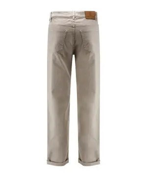 Brunello Cucinelli Slim-fit Jeans With Logo Detail - Gray