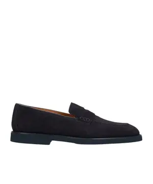 DOUCAL'S Suede Penny Loafers - Black