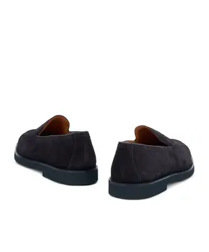 DOUCAL'S Suede Penny Loafers - Black