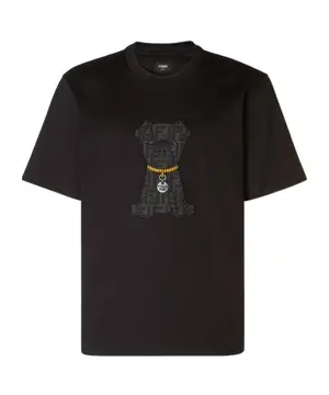 Fendi Logo Dog Crewneck T-shirt