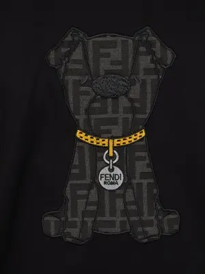 Fendi Logo Dog Crewneck T-shirt