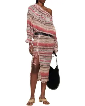 Isabel Marant Étoile Noryane Skirt In Textured Stripe Print