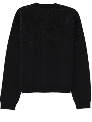 Gucci Gradient Gg Crystal Button-up Knit Cardigan - Black