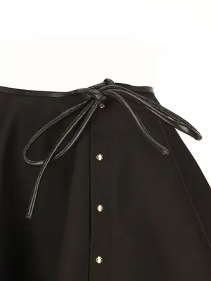 Celine Peplum Skirt In Mohair Wool