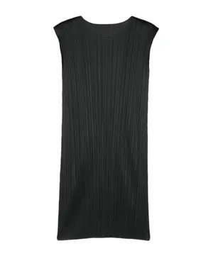 PLEATS PLEASE BY ISSEY MIYAKE Sleeveless Round Neck Dress