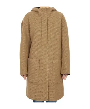 Max Mara Long Hooded Coat - Brown