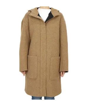Max Mara Long Hooded Coat - Brown