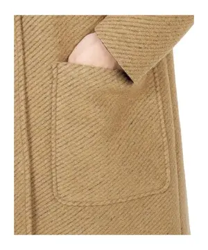 Max Mara Long Hooded Coat - Brown